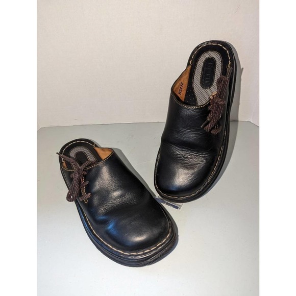 Born | Shoes | Born Leather Round Toe Mules Clogs Size 8 Slip On 823 ...